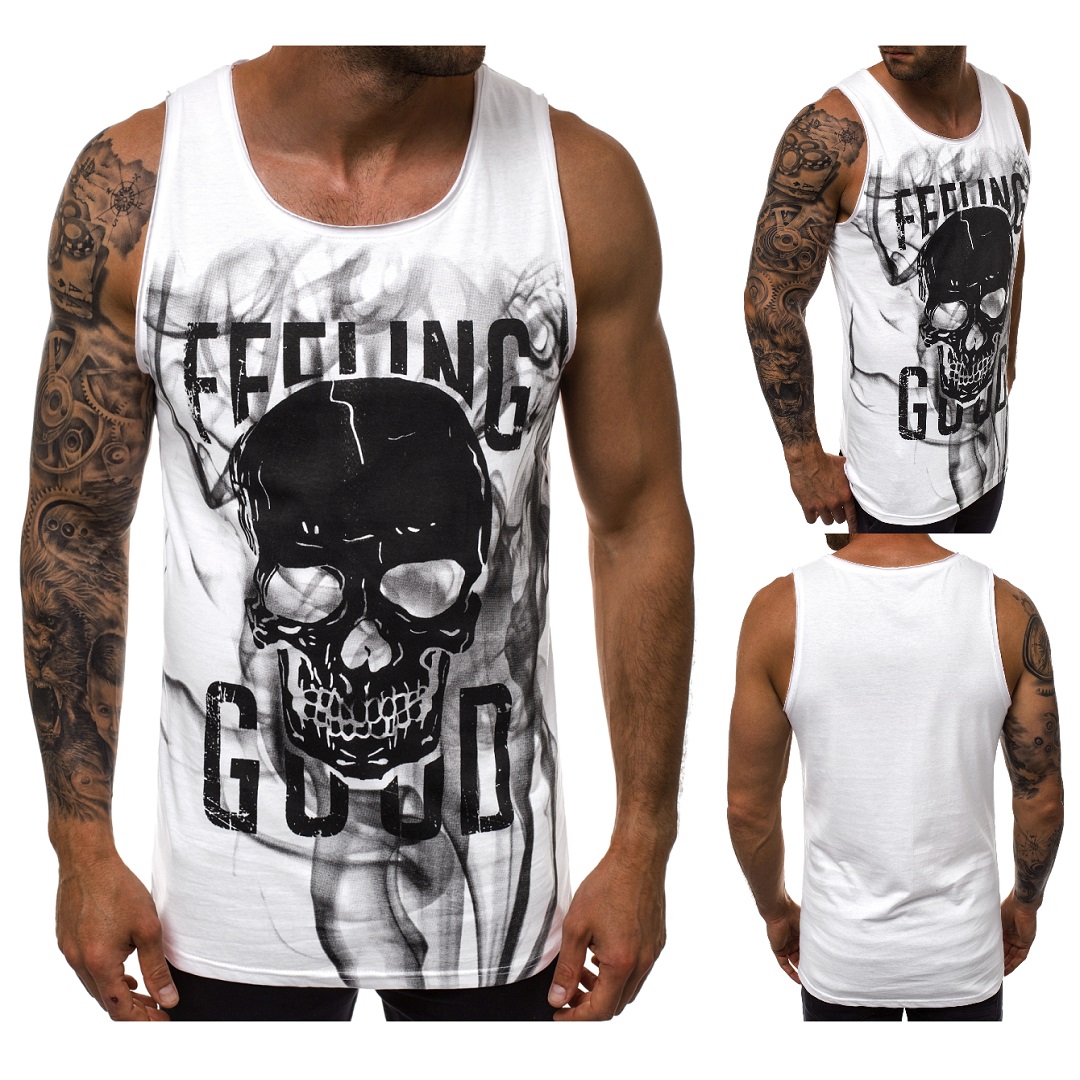 Vitt linne printed front | JHNSport