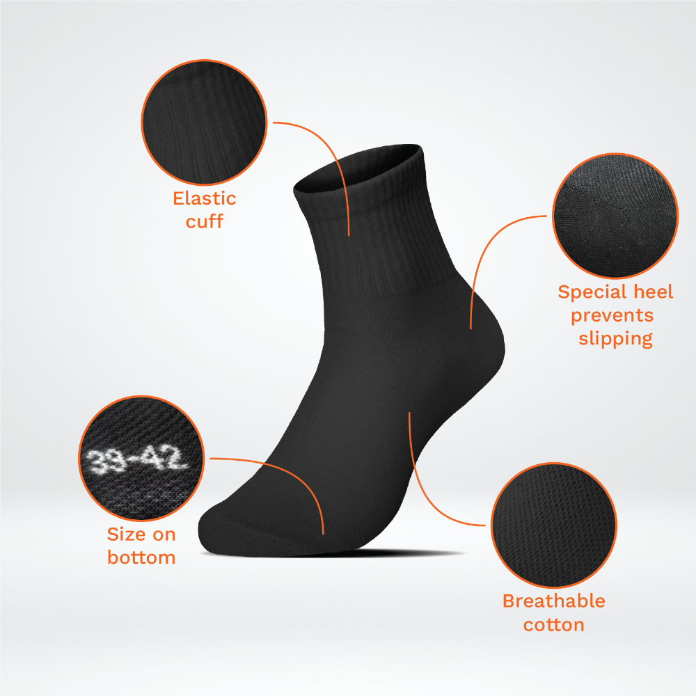 12-pack Medelhöga strumpor - Unisex storpack | JHNSport